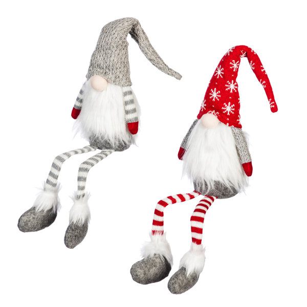 The Holiday Aisle® 2 Piece Fabric Gnome Set & Reviews | Wayfair